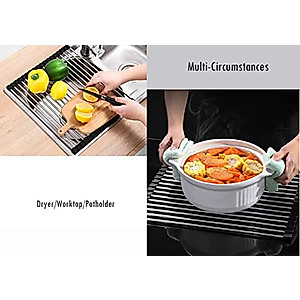 Frontier Stainless Steel Over The Sink Roll Up Dish Drying Rack