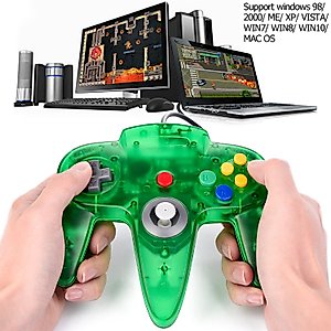 LUXMO PREMIUM Classic N64 USB Controller,Retro N64 Gamepad Joystick PC Controllers for Windows PC Retro Pie