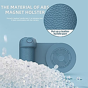 Magnetic Camera Handle Bluetooth Bracket，Smart Bluetooth Mobile Phone Anti-Shake Selfie Device, Magnetic Grip Photo Stand, Bluetooth Selfie Stick Grip Mount, for All Phone (Blue)