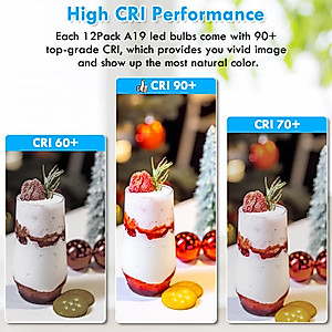 LED Light Bulbs 100 Watt Equivalent 1600 Lumens, A19 14W Super Bright Daylight White 5000K LED Bulbs, Standard E26 Medium Screw Light Bulbs Non-Dimmable, 25000+Hrs Lifespan, No-Flicker, 12-Pack