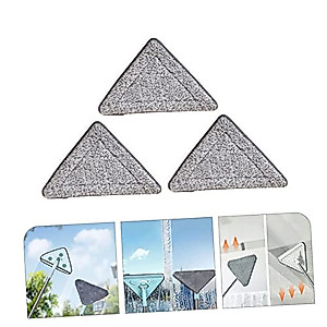 Baluue 12 Pcs Triangle Mop Head Microfiber Mops Commercial Mop Head Microfiber Floor Mop Wall Cleaner for Painted Walls Wall Cleaning Mop Wash Mop Head Mop Head Replacement Mop Head Round