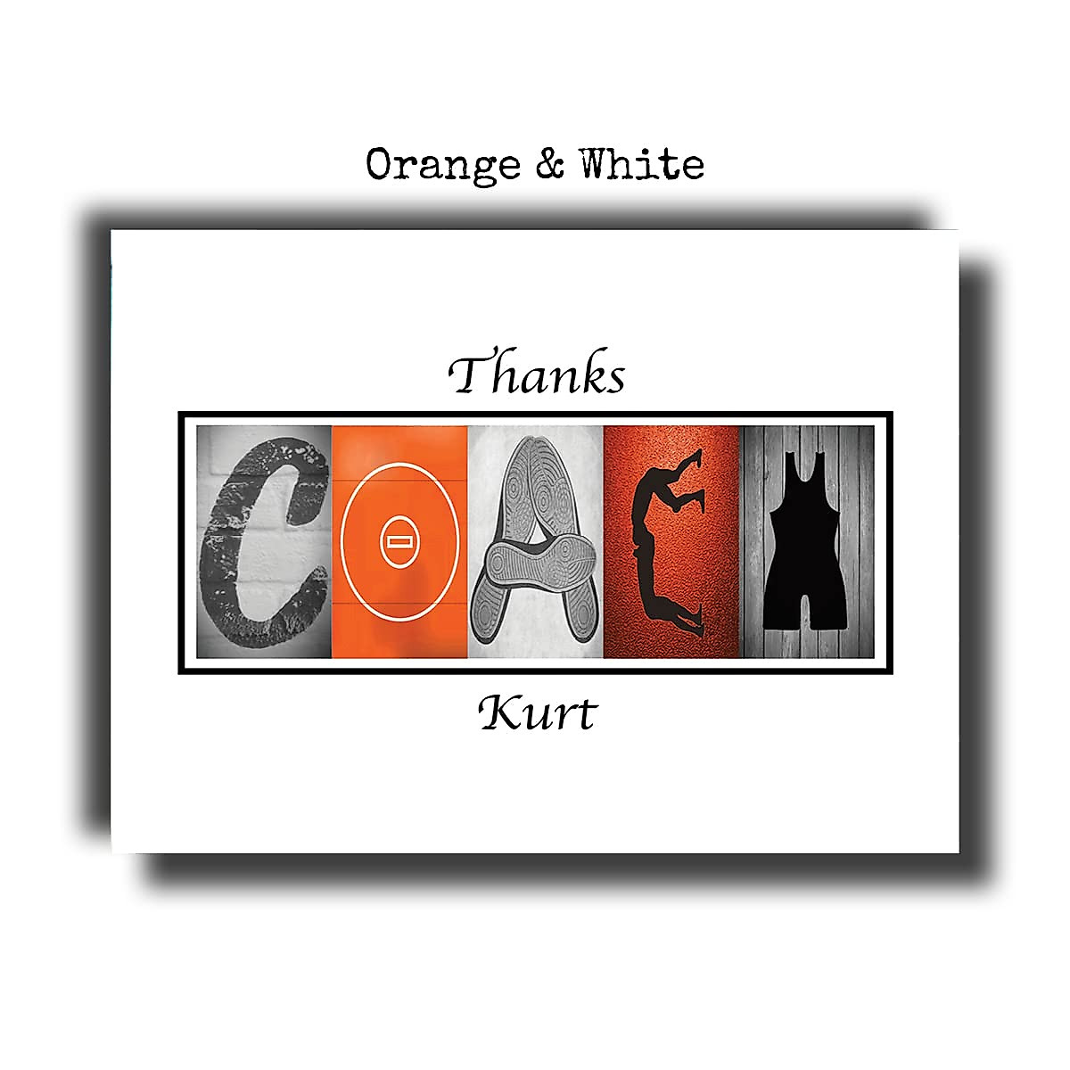 Wrestling Coach Gift, Gift for Wrestling Coach, Red, Players can sign the white area, 8x10 photo PRINT