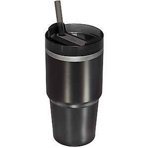 Stanley Quencher H2.0 Tumbler with Straw 20 oz | Flowstate 3-Position Lid | Cup Holder Compatible for Travel | Insulated Stainless Steel Cup | BPA-Free | Black Glow