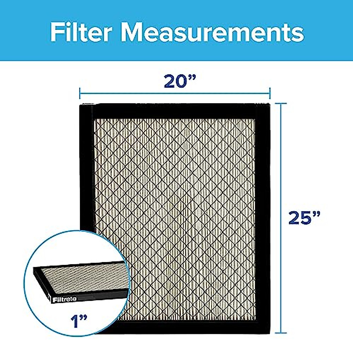 Filtrete 20x25x1 Air Filter, MPR 2800, MERV 14, Healthy Living Ultrafine Particle Reduction 3-Month Pleated 1-Inch Air Filters, 2 Filters