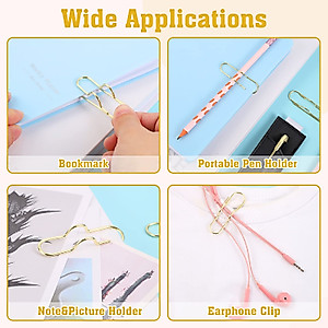 WSICSE 4Pcs Pen Holder for Notebook Set Include PU Leather Pen Holder with Adjustable Elastic Band and Metal Pen Clips for Notebooks, Journals, Planners