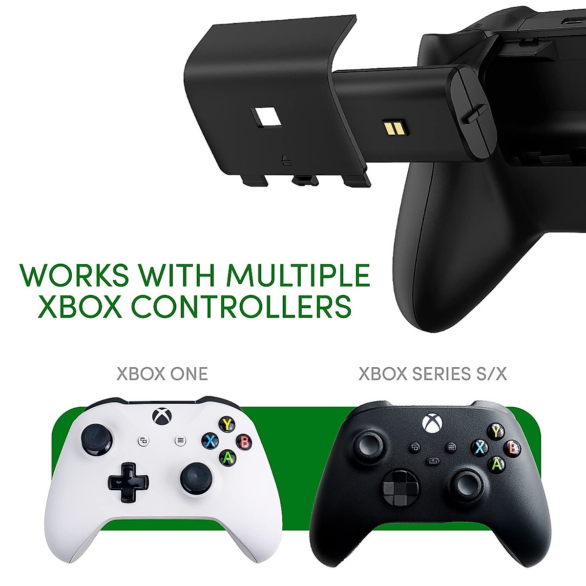 Talkworks Dual Gaming Controller Charging Dock Station - Compatible with Xbox One and Xbox Series S/X (Controllers Not Included) - Bluetooth Charger - Wireless Charging Station Charger Stand