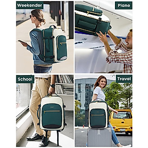 LOVEVOOK Large Travel Backpack for Women & Men, Carry on Backpack Airline Approved, TSA Personal Item Travel Bag fits 17" Laptop, 40L Waterproof Travel Essentials Sports Backpack with 3 Packing Cubes