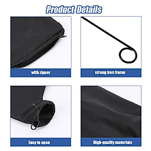 4Pcs Black Dust Collection Bag for Miter Saw Table Saw Miter Saw Dust Bag Black Dust Collection Bag 255 Model with Zipper and Wired Adjustable Stand Dust Bag or Miter Saw, Tank Belt Sander, Edge Plane