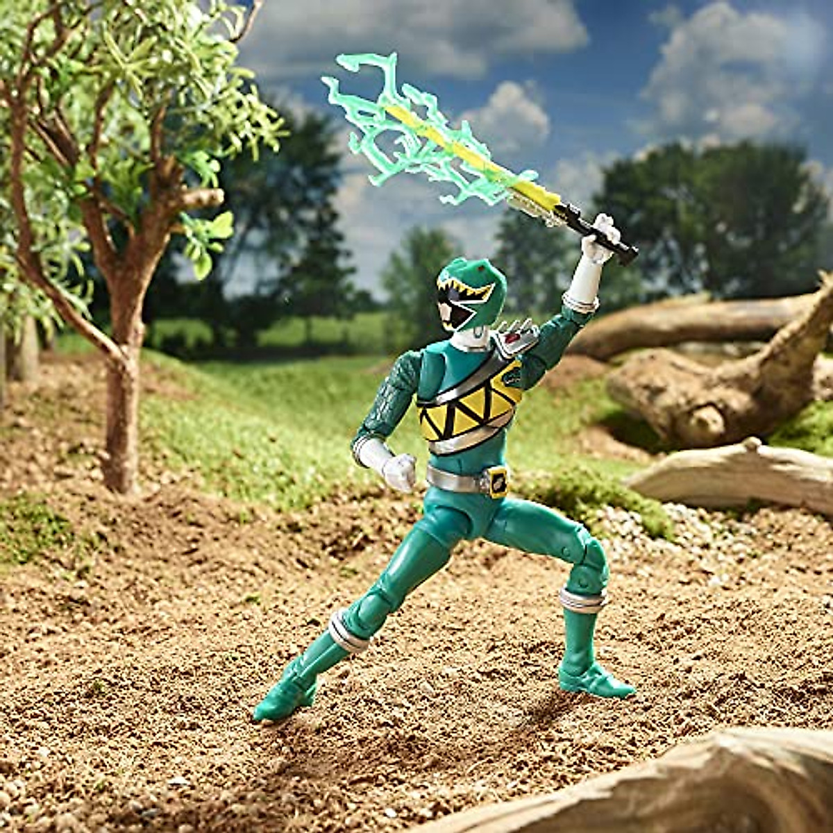 Power Rangers Lightning Collection Dino Charge Green Ranger 6-Inch Premium Collectible Action Figure Toy with Accessories, Ages 4 and Up