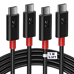 JELANRY USB C to C Cable 5A 68W for Motorola Edge+ Moto g TURBOPOWER Charging, Rapid Data Syncing Rubber Coating Type-C Fast Charger Cable for Samsung S24, LG, Pixel, Sony, Switch,Laptop (2Pcs/ 3.3FT)