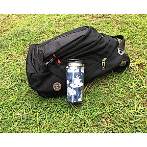 NVJUI JUFOPL Cute Penguins and Snowflakes Coffee Mug, Stainless Steel With Flip Lid 14 oz, Funny Coffee Cup for Travel Home Office