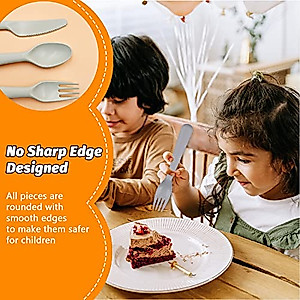 18Pcs Plastic Toddler Utensils Set Kids Spoons Forks Knife Colored Baby Flatware Set Silverware Set Reusable Plastic Utensils BPA Free Dishwasher Safe Plastic Cutlery