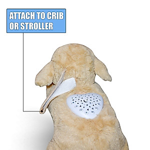Plush Dog Sleep Soother White Noise Machine with Star Projector Rechargeable