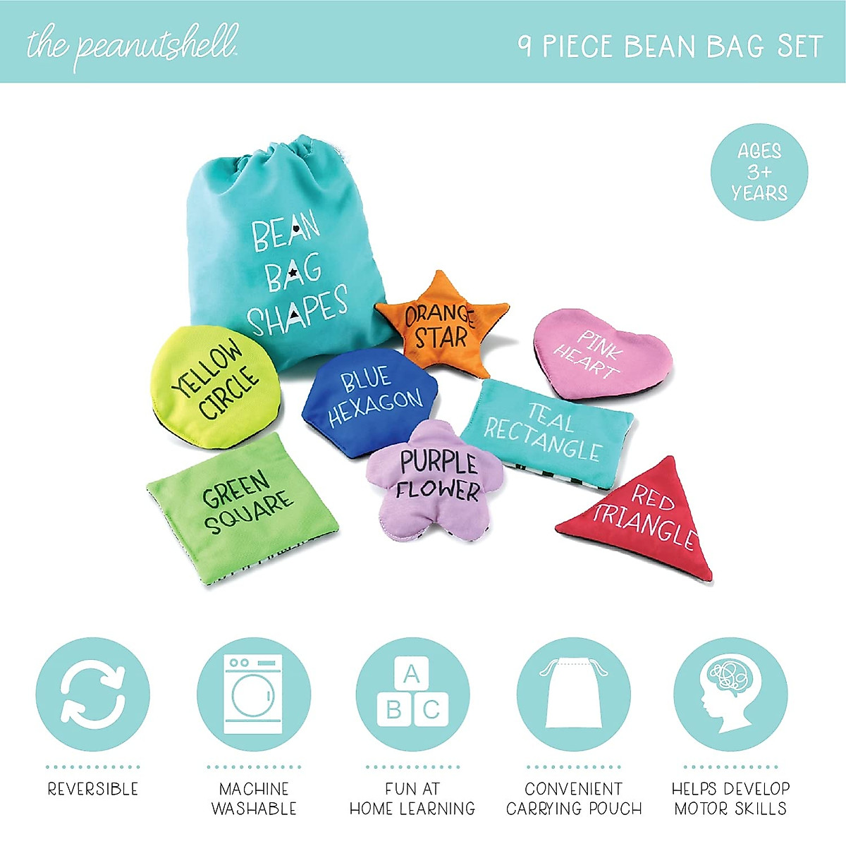 The Peanutshell Bean Bags, Learning Shapes and Colors | Toddler Developmental Toys