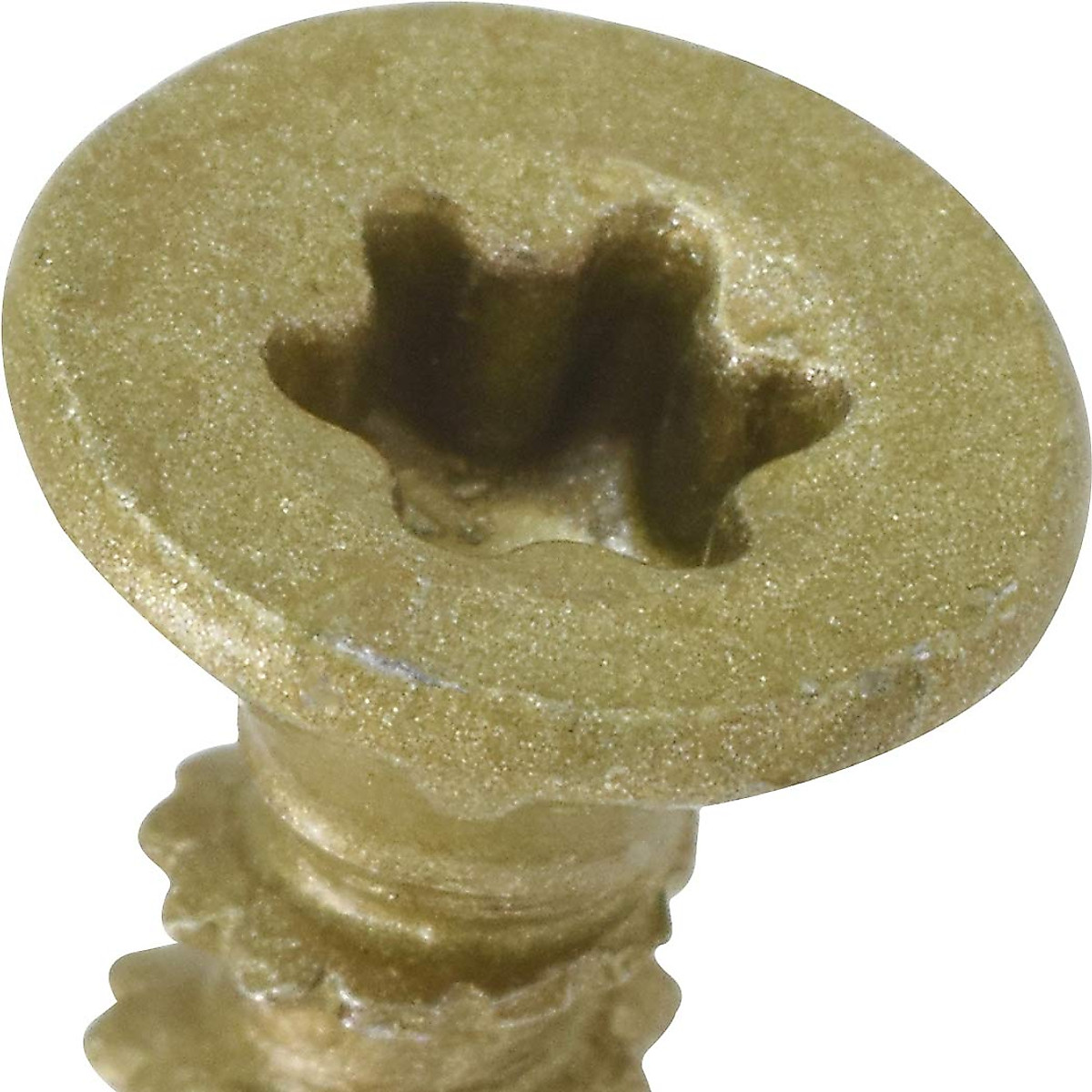 Power Pro Premium One Multi-Material Flat Head Screws, Epoxy Coated Steel, Fasten in Wood, Metal, Concrete, Drywall and Plastic, Bronze, #8 x 2-½ inches, Box of 20 Screws