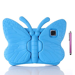 iPad Pro 11 Kids Case, iPad Pro 11 inch 2020 Case for Kids, Light Weight Shockproof EVA Foam Protective Tablet Cover Stand Case for iPad 11" 2nd Generation - Cute Butterfly (Rose Red)