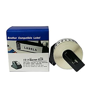 IDIK Replacement Labels Compatible with Brother DK-2214 Black on White Paper Label 12mm x 30.48m/roll Packed in Individual Printed Retail Box with Permanent Cartridge