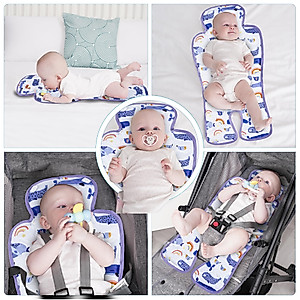 Gel Car Seat Cooler Pad,1 Pack Double Sides-Universal Baby Stroller Ice Cushion Mat,Summer cooling Seat Liner,Multifunctional Suitable for Baby Dining Chair,Child Safety Seat(Whale + Blue Dinosaur)