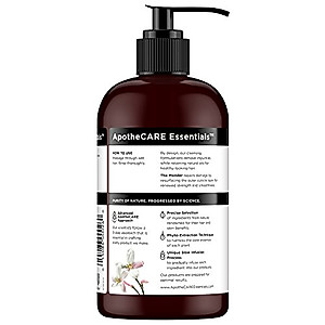 ApotheCARE Essentials The Mender Damaged Hair Repair Shampoo, Coconut Milk, White Jasmine, Vitamin E, 12 oz