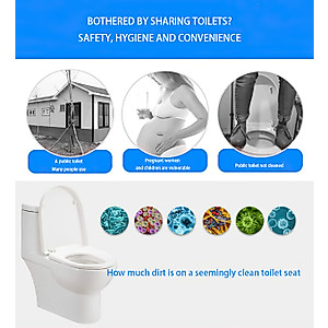 50 Pack Toilet Seat Covers Disposable,Plastic Toilet Seat Cover Waterproof and Non Slip Individually Wrapped for Travel Perfect for Potty Training Ideal for Kids Potty Training and Adult