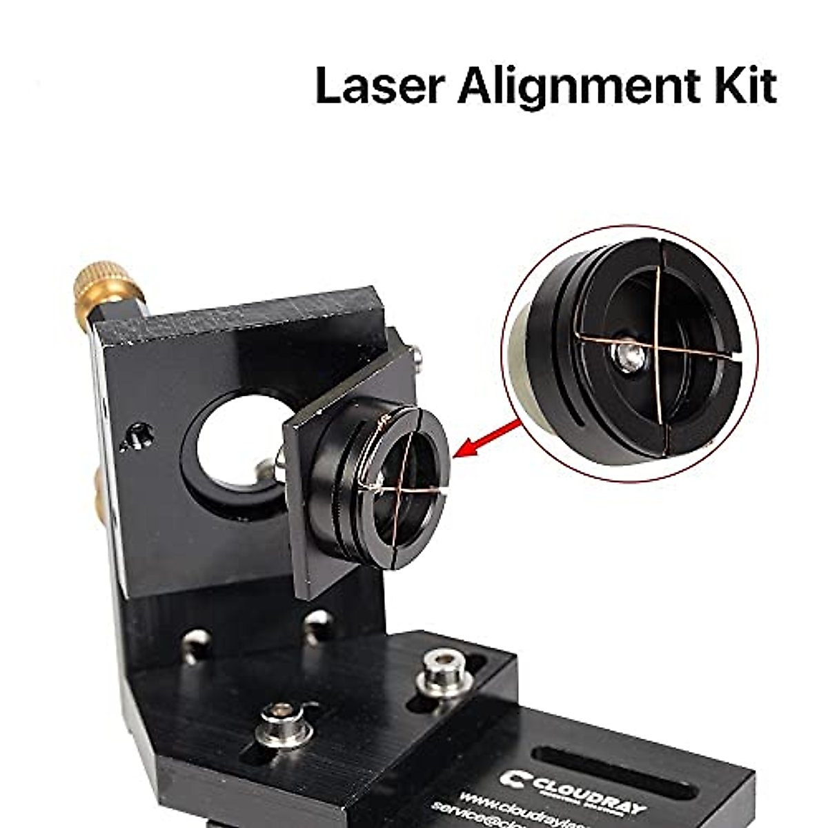 LWCHJ Laser Path Calibrating Device Light Regulator Alignment Kit for CO2 Laser Cutting Machine to Adjust Collimate Laser (Size : Black)