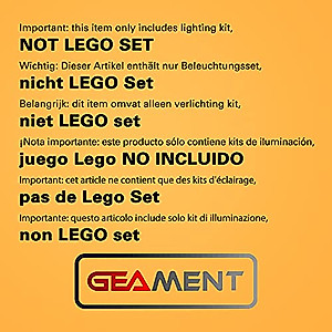 GEAMENT LED Light Kit Compatible with Lego 21108 Ghostbusters ecto 1 (Ver.2014) - Lighting Set for Building Model (Model Set Not Included)