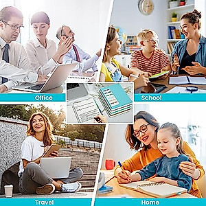 SOILHQ 4 Pack Spiral Notebook - A5 Lined Journal Notebook 7mm College Ruled Paper 5.7 x 8.3 inches Notebooks for School 80 Sheets/160 Pages,Journals for Work,Study and Notes