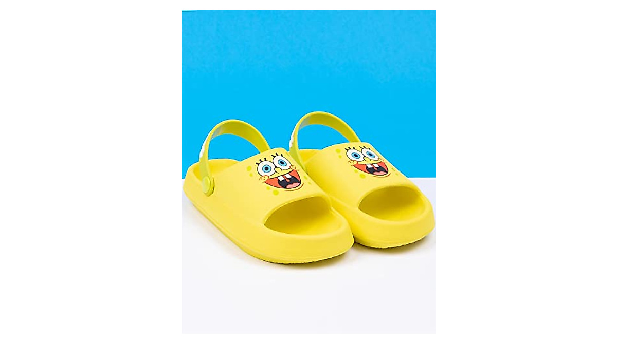 Kids SpongeBob Sliders - Fun Yellow Sandals for Summer