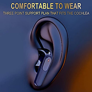 TOUMENY Wireless Bluetooth Headset, Sports Running in-Ear Wireless Bluetooth Headset, Wireless Earbuds, Bluetooth 5.1 Touch Digital Display Noise-Canceling