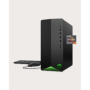 HP Pavilion Gaming Desktop, AMD Ryzen 7 5700G Processor, NVIDIA GeForce RTX 2060 graphic, 16 GB RAM, 1 TB SSD, Windows 11 Pro (TG01-2460, shadow black)