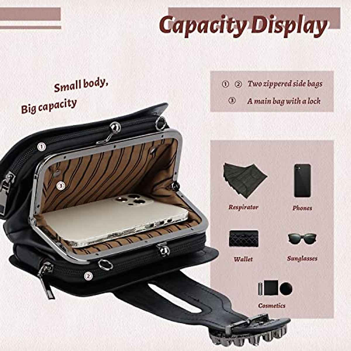 Emprier Square Small Satchel Clutch Purse for Women Cell Phone crossbody Bag Rivet Evening Handbag