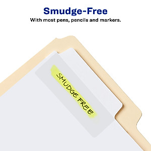 Avery Ultra Tabs, 3" x 1.5", 2-Side Writable, White, 24 Repositionable Filing Tabs (74776)