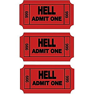 3pcs Cool Ticket to Hell Stickers, Admit One, Hard Hat Sticker, Helmet Stickers, Welder Decal, Oilfield Trash Hard Hat Stickers
