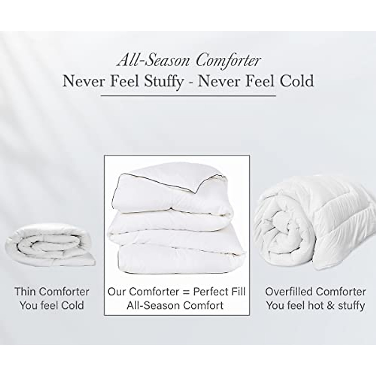 California Design Den King Size Comforter Duvet Insert - Luxury All-Season Down Alternative, Quilted Extra Fluffy, Soft, and Cooling, Machine Washable with Corner Tabs - White