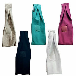 EAR FREE Stylish Cochlear Implant Headband | Set of 5 Sweat Bands | Non-Pleated | Unisex Head Wrap | Secure and Durable Hairbands for Sports or Everyday Use