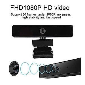 Zyyini Bindpo Full HD 1080P 30fps Computer Webcam, PC Laptop Web Camera with Microphone for Video Conference, Recording, Online Teaching