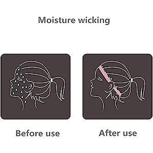 ONEYE Non Slip Headband Workout Headbands for Women Men Solid Sport Headbands Silicone Sweatbands Elastic Sport Hair Bands for Yoga Running Sports Travel Indoor Fitness Gym with 5 PCS