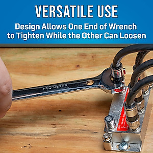 Jonard Tools ASW-716, Double Ended Speed Wrench, Angled Head, 7/16"