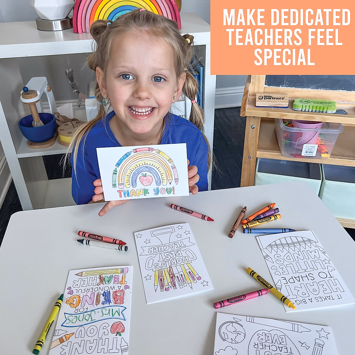 24 Fill In The Blank Teacher Thank You Cards From Student - Teacher Gift Card Teacher Appreciation Cards Bulk, Thank You Teacher Cards From Student, Bulk Thank You Cards For Teachers Appreciation Card