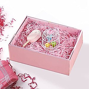 COFEETBO Basket Grass,Crinkle Cut Tissue Paper for Easter Gift Box Wrapping Packing Filling,Recyclable DIY Craft Basket Shred Confetti Raffia Paper Filler,100g 3.53oz Party Decoration