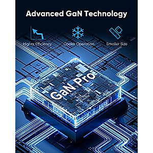 100W USB C Charger PowerLot Fast Wall Charger PD 3.0 GaN Type C Charging, Power Adapter with 5A 6ft Cable, Universal Charger Block for MacBook, iPad, iPhone 14, Pixel, Chromebook and USB-C Laptops