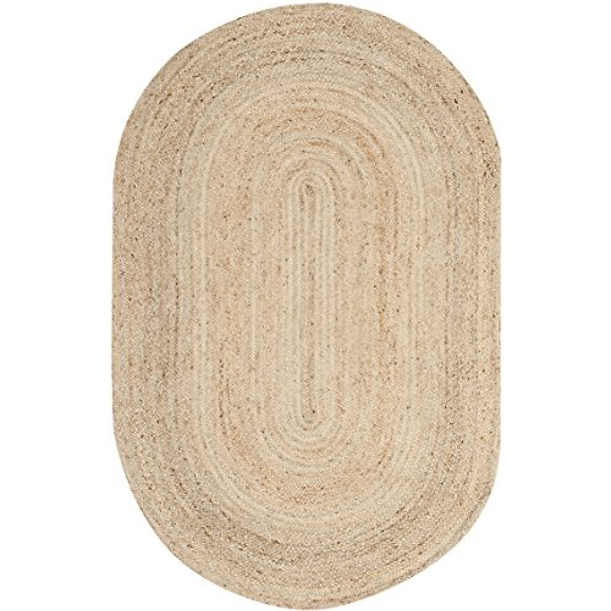 SAFAVIEH Cape Cod Collection Area Rug - 3' x 5' Oval, Natural, Handmade Flat Weave Jute, Ideal for High Traffic Areas in Living Room, Bedroom (CAP252A)