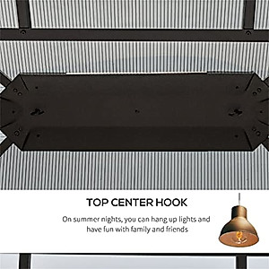 TBGFPO 10x10 Hardtop Gazebo Outdoor Gazebo Canopy Vented Roof Pergolas Aluminum Frame with Curtains, for Garden,Patio,