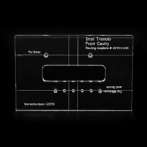 Musiclily Pro CNC Accurate Acrylic Tremolo Bridge Routing Templates Set for Traditional Strat-style Guitar