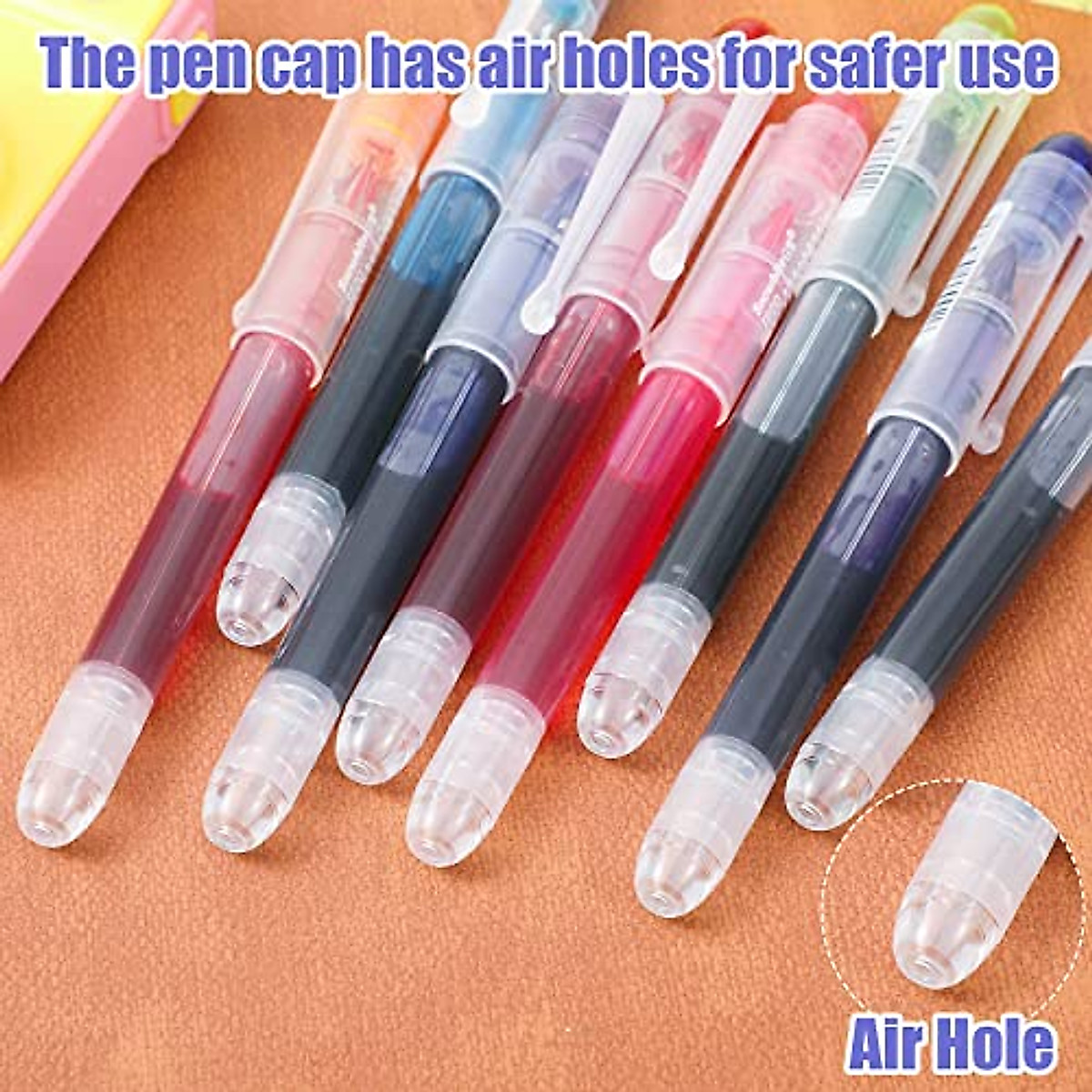 12 Pieces Disposable Fountain Pens, Quick-Drying Ink Pen, Smooth-Writing Multicolor Art Supplies for Sketching, Journaling, Calligraphy and Doodling (Mixed Colors)