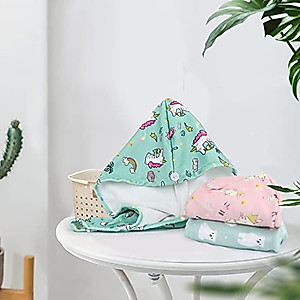 FAISOTY 3Pcs Microfiber Hair Towel for Kids, Quickly Drying Hair Towel with Button Using for Wet Hair Drying for Kids/Girls/Women