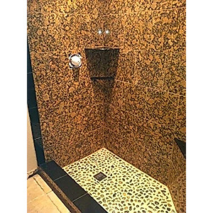 Tenedos Premium Quality Absolute Black Granite Corner Shelf Both Side Polished 9 Inch (1) Maintenance Free, Stain Resistant