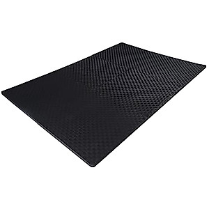 BalanceFrom Puzzle Exercise Mat with EVA Foam Interlocking Tiles for MMA, Exercise, Gymnastics and Home Gym Protective Flooring, 1" Thick, 24 Square Feet, Black
