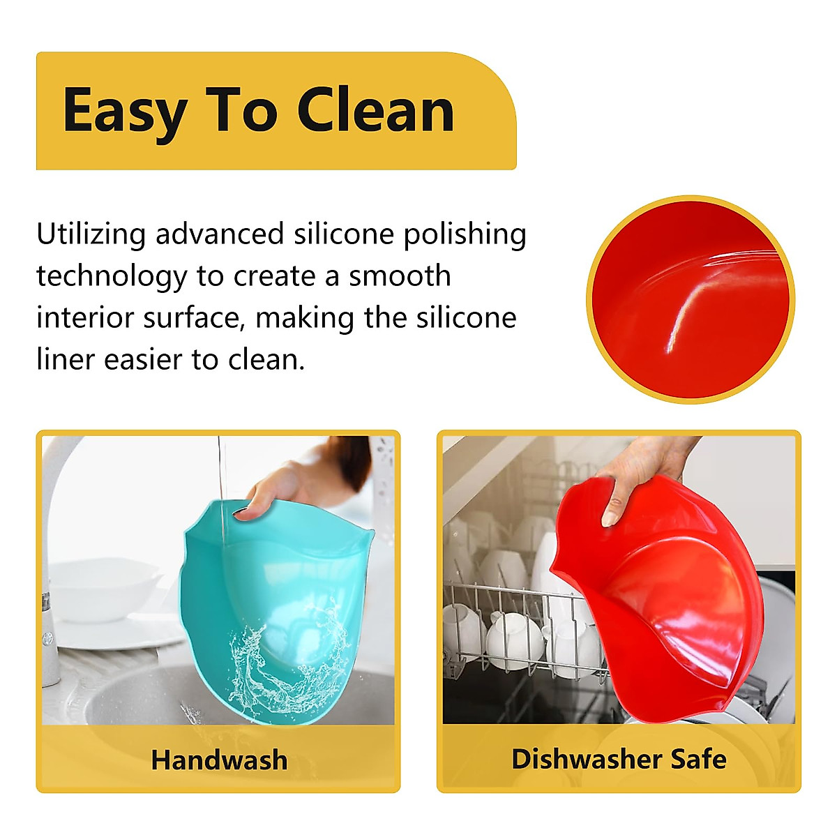 Magikichen 6-7 Quart Oval Silicone Slow Cooker Liners,For Crockpot Liners,Reusable Crock pot Divider Insert,BPA-Free, Dishwasher Safe