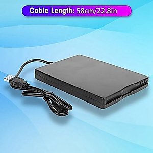 Tangxi 3.5 Floppy Disk Reader, Portable 3.5 USB External Floppy Drive External Removable 3.5-Inch PC Floppy Drive Card Reader for Windows